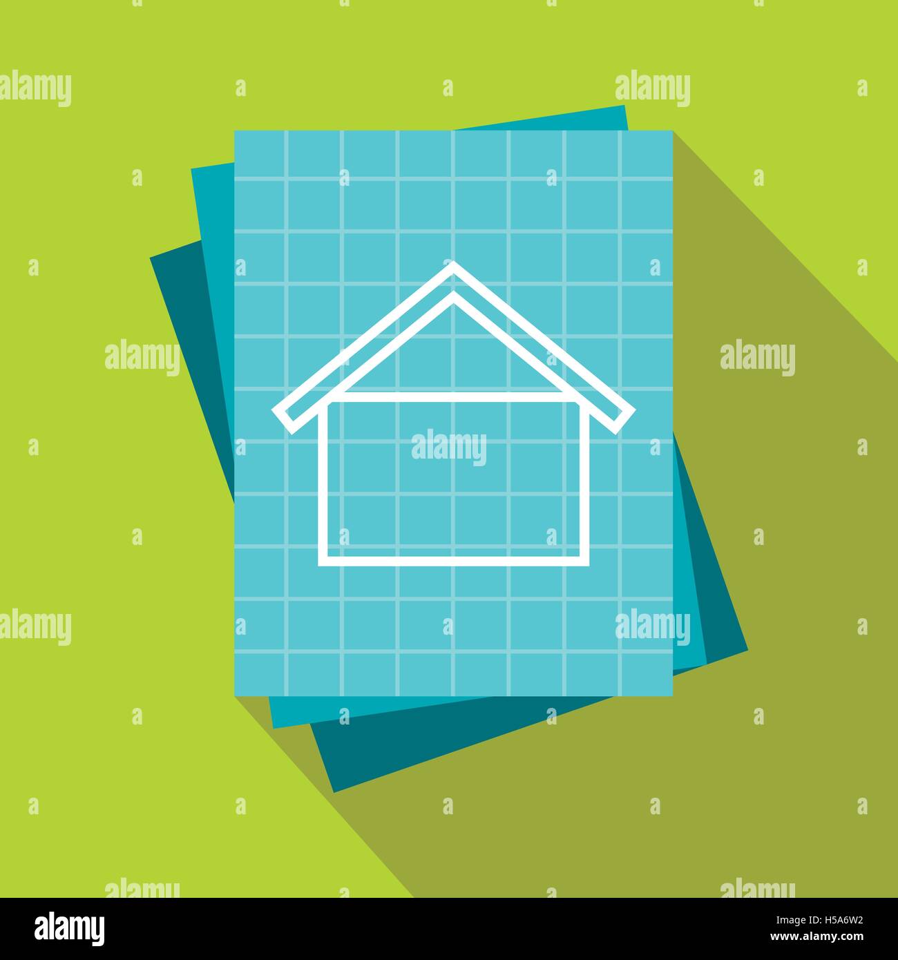 House blueprint icon, flat style Stock Vector Image & Art - Alamy