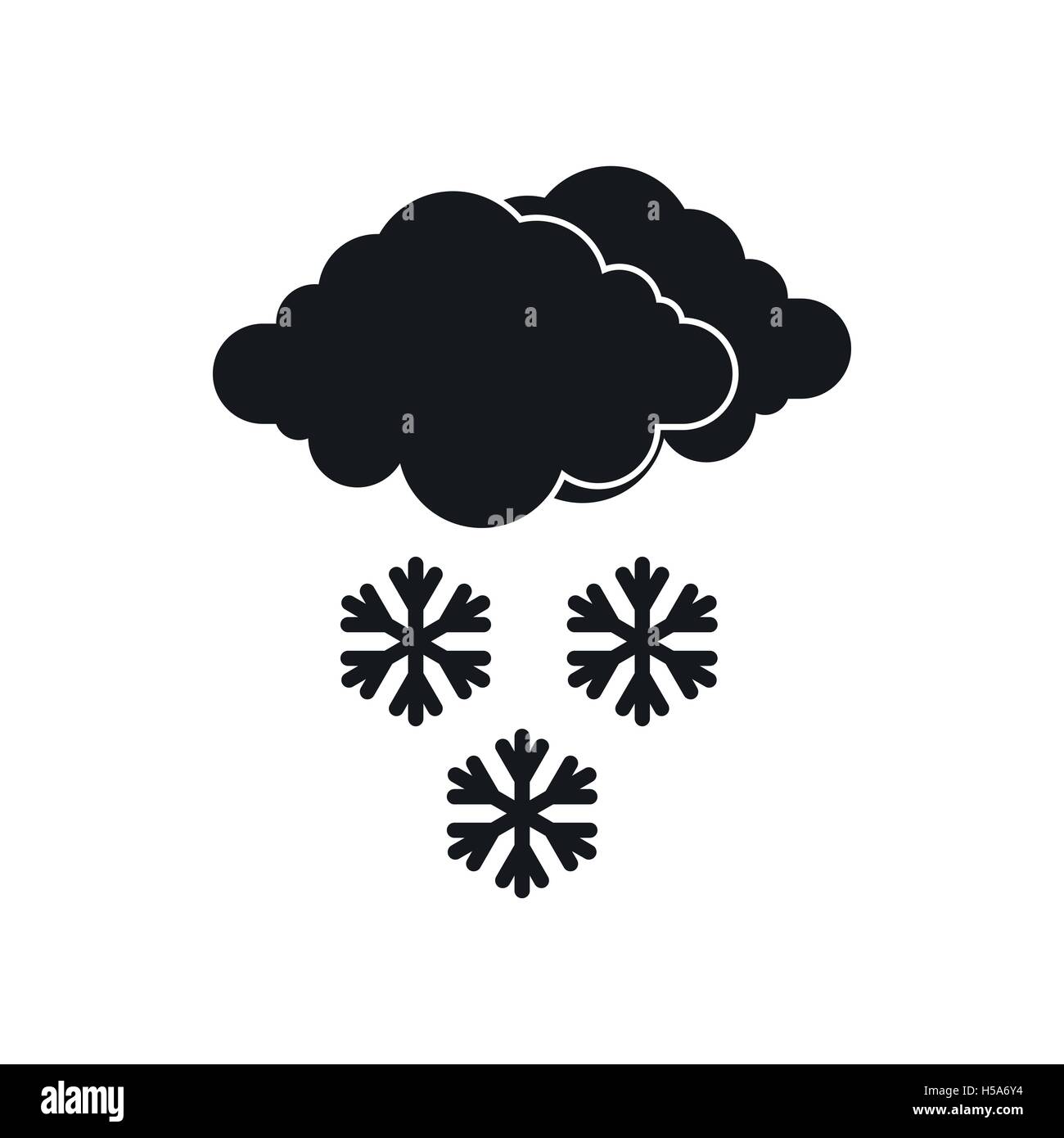 Cloud and snowflakes icon, simple style Stock Vector Image & Art - Alamy