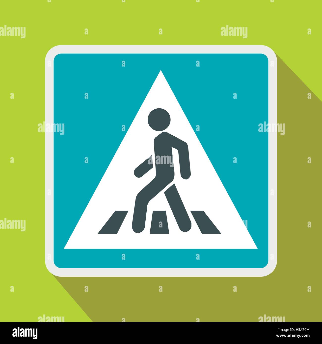 Blue pedestrian walkway sign Stock Vector Images - Alamy