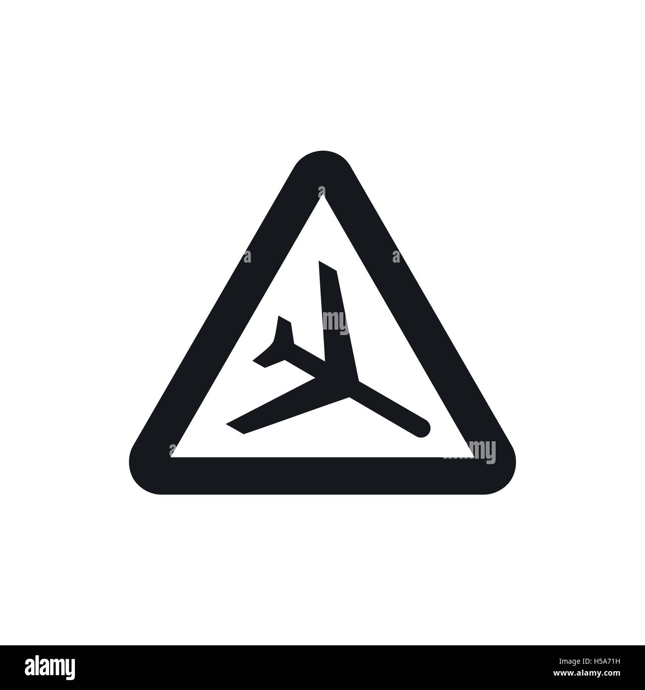 Warning sign of low flying aircraft icon Stock Vector Image & Art - Alamy