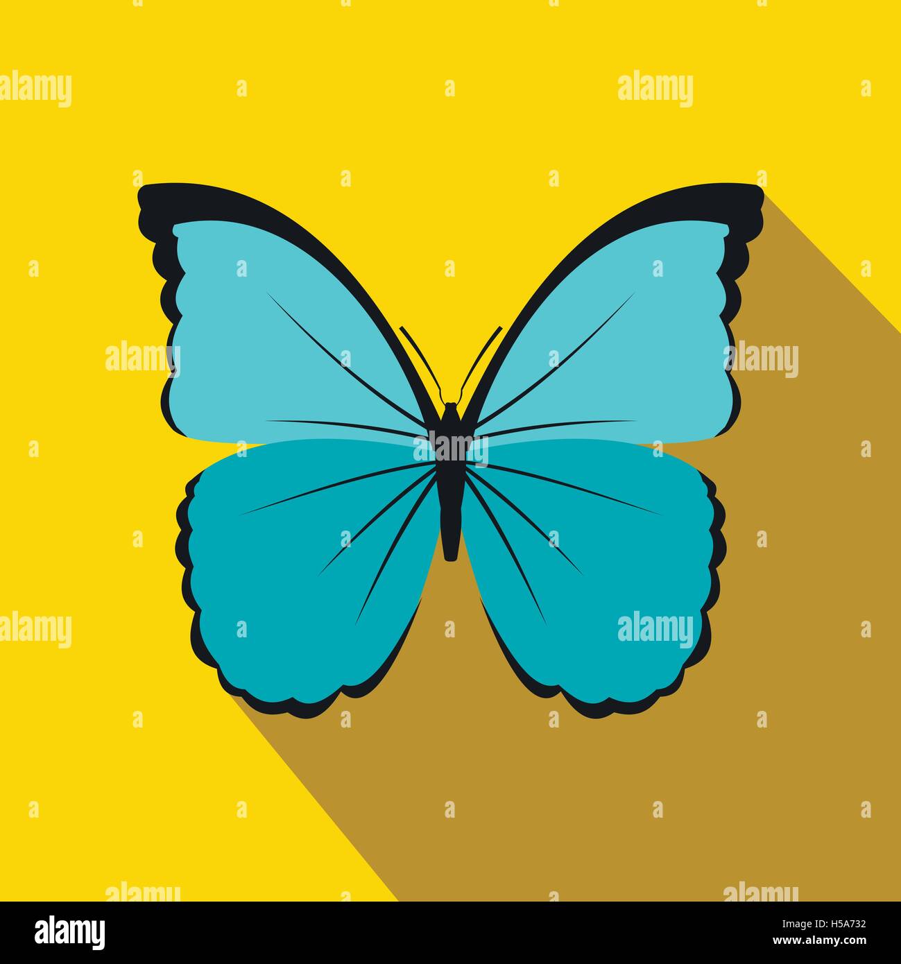 Butterfly icon, flat style Stock Vector Image & Art - Alamy
