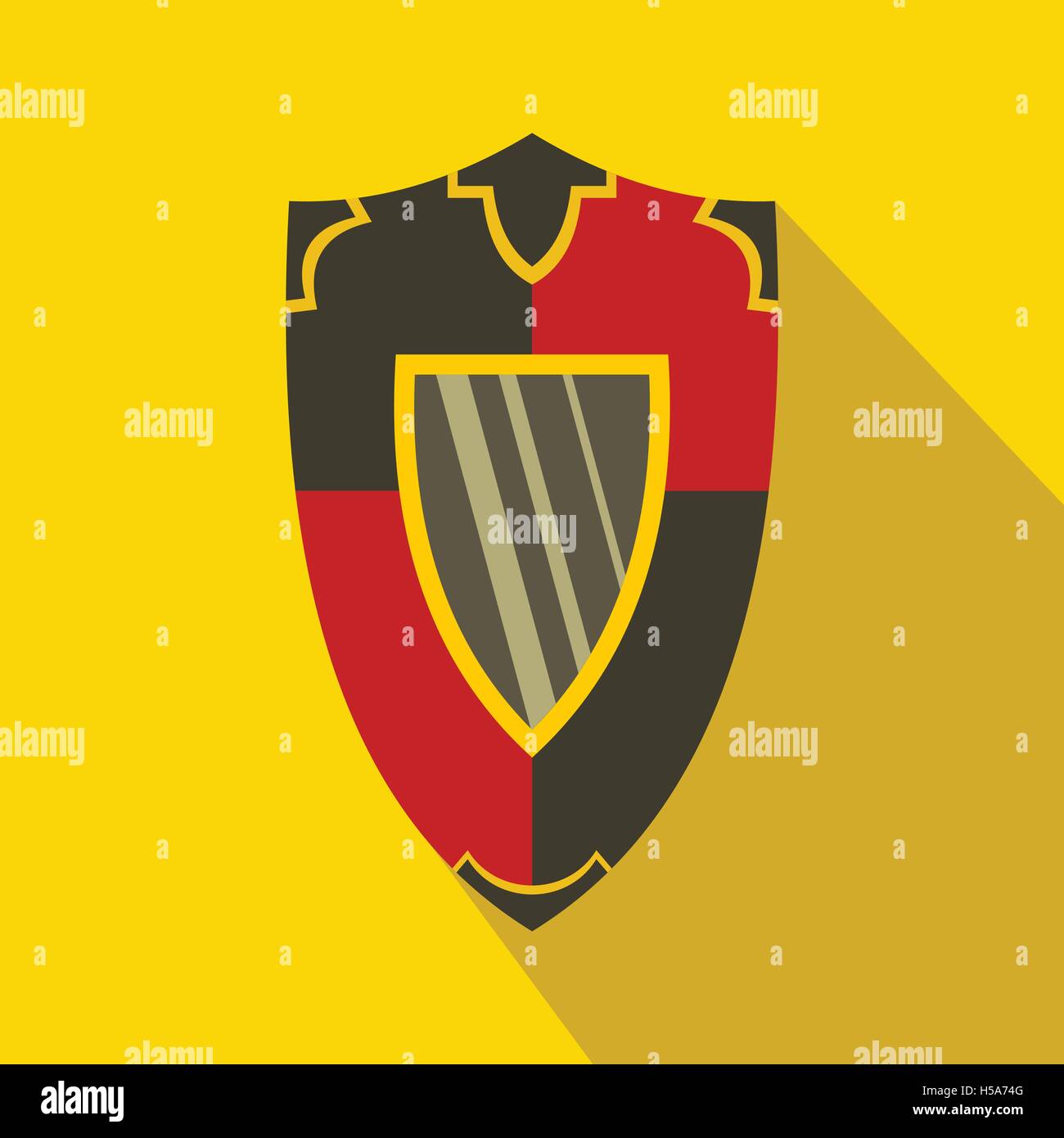 Shield Icon Flat Style Stock Vector Image And Art Alamy