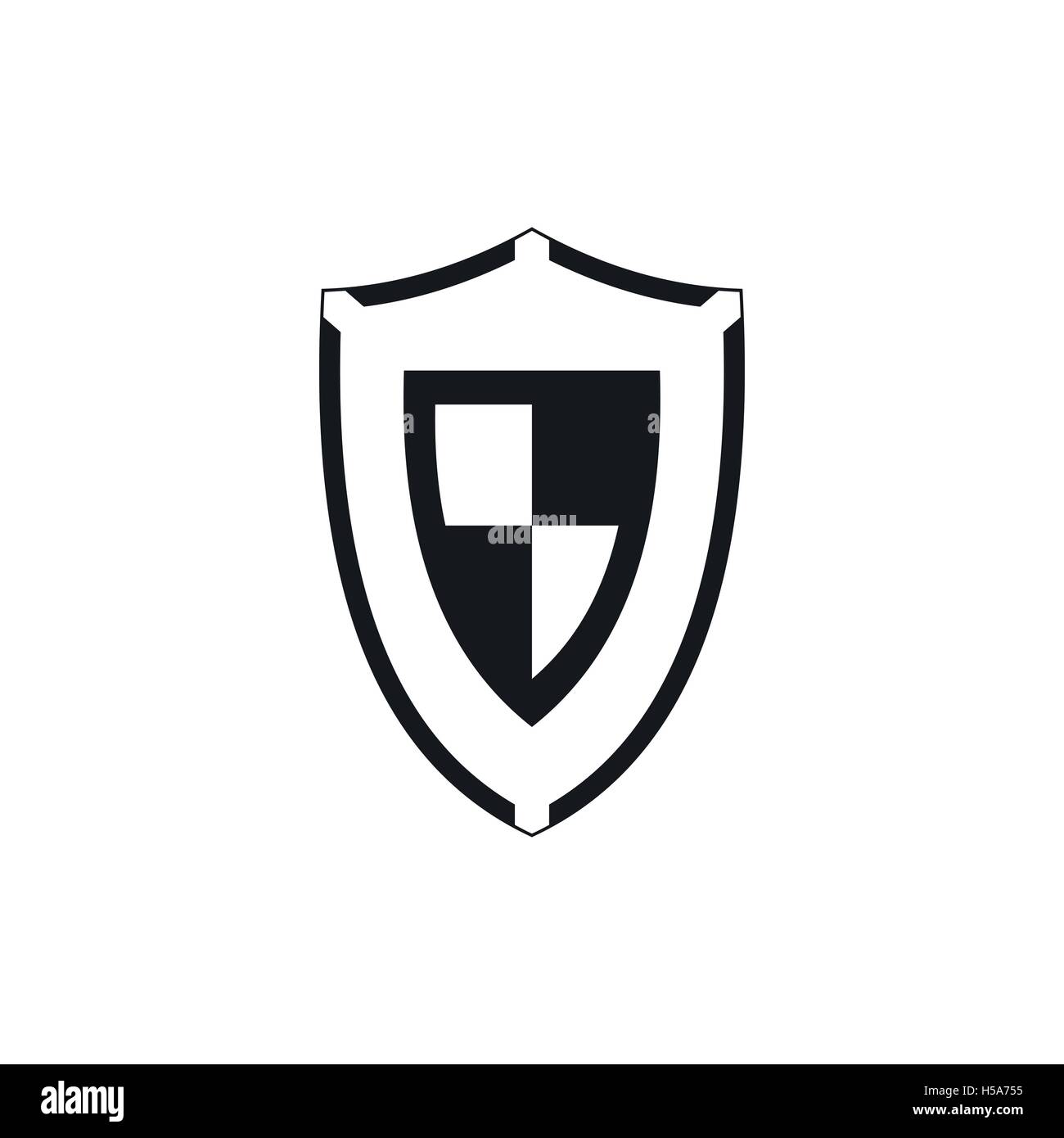 Shield icon, simple style Stock Vector Image & Art - Alamy