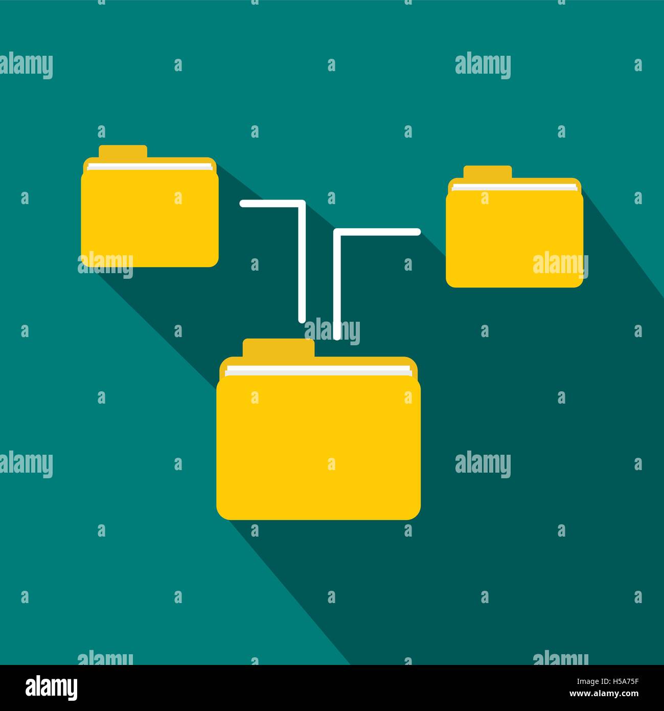 Folders structure icon, flat style Stock Vector Image & Art - Alamy