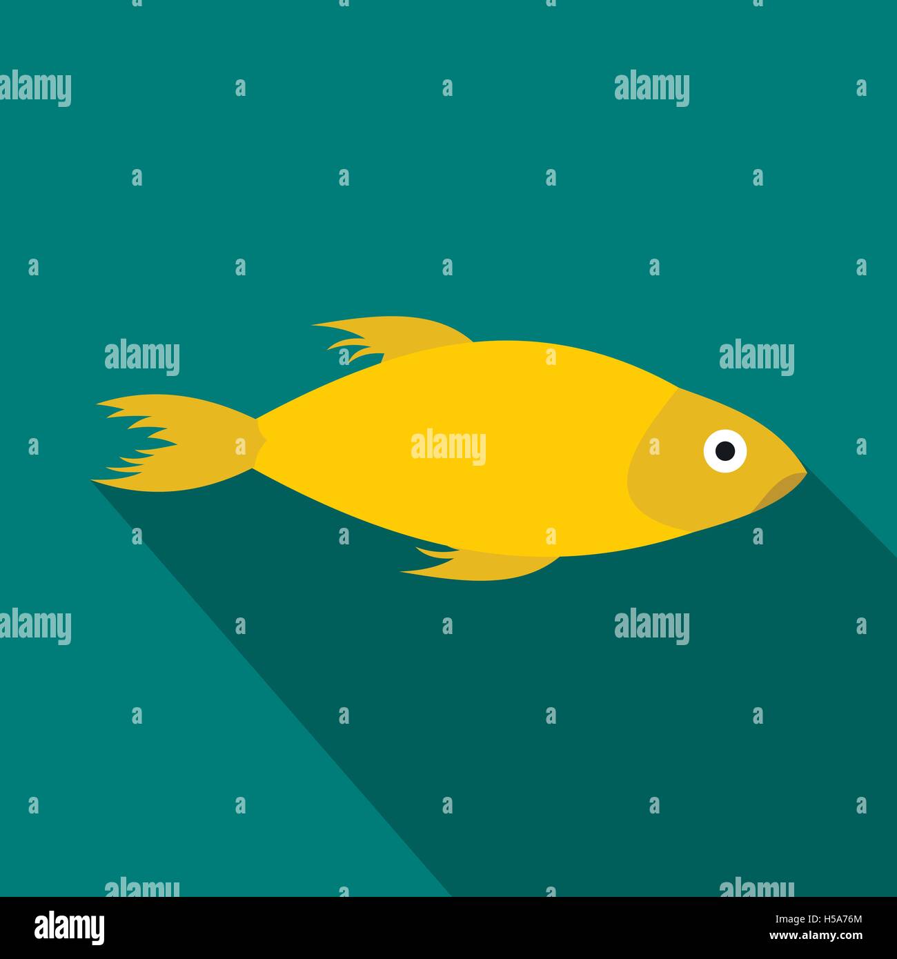 Yellow marine fish icon, flat style Stock Vector Image & Art - Alamy