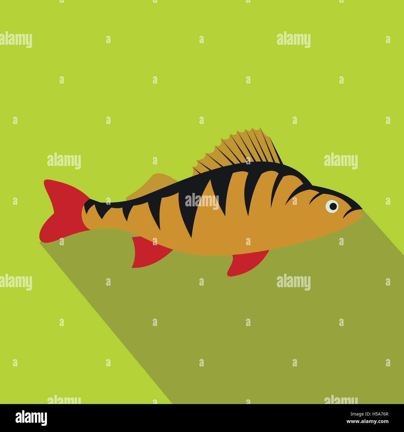 Perch fish icon, flat style Stock Vector Image & Art - Alamy