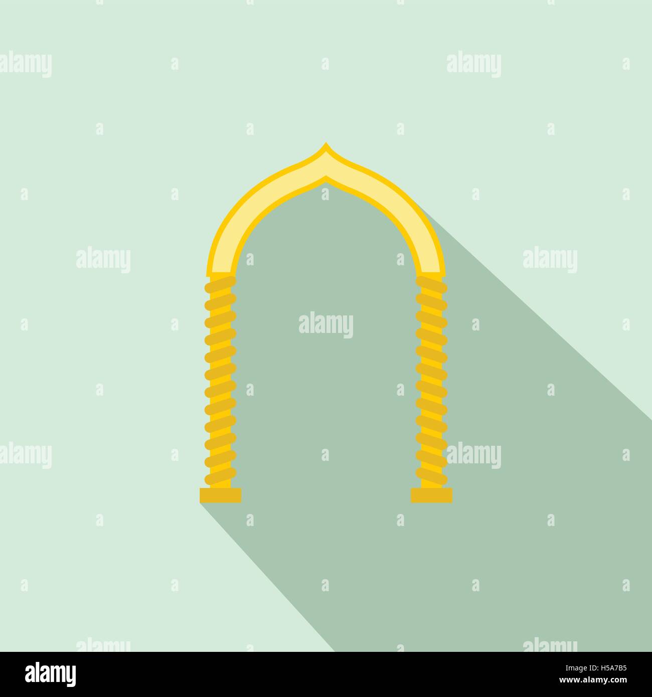 Yellow arch icon, flat style Stock Vector Image & Art - Alamy