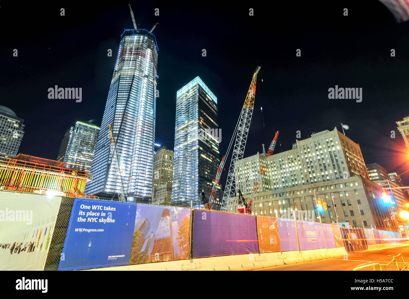 New York City - November 6, 2011: World Trade Center complex under ...