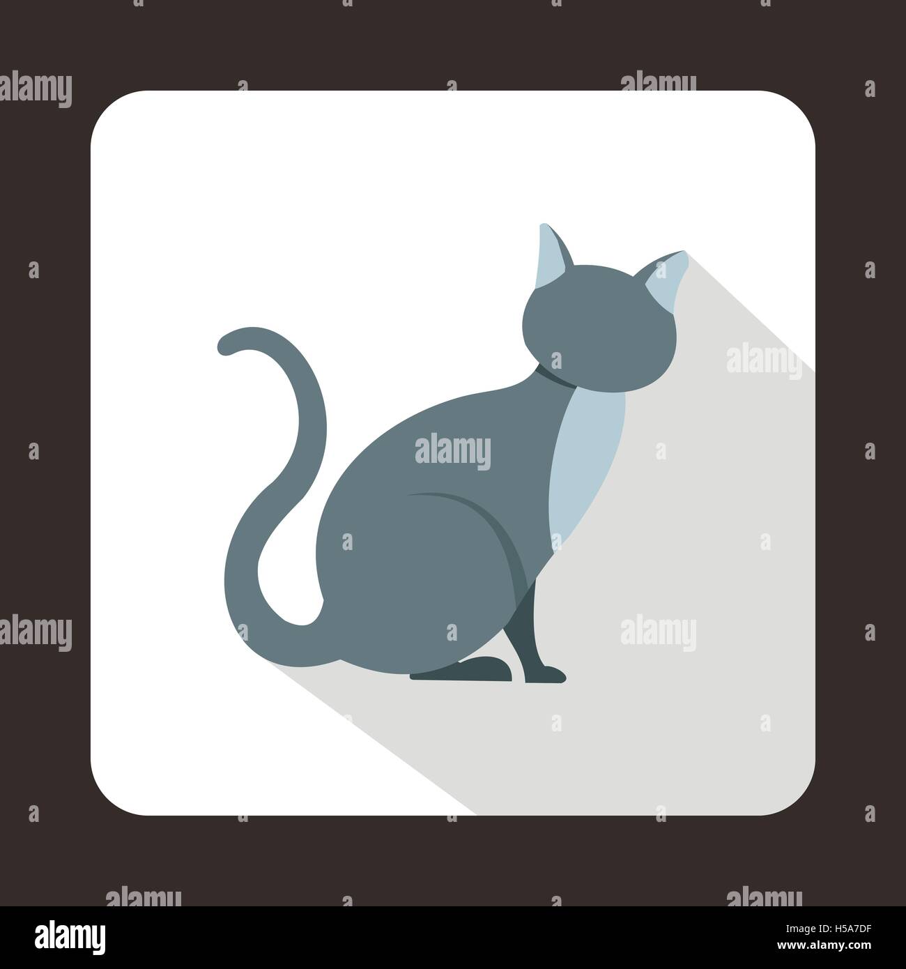 Grey cat icon, flat style Stock Vector Image & Art - Alamy