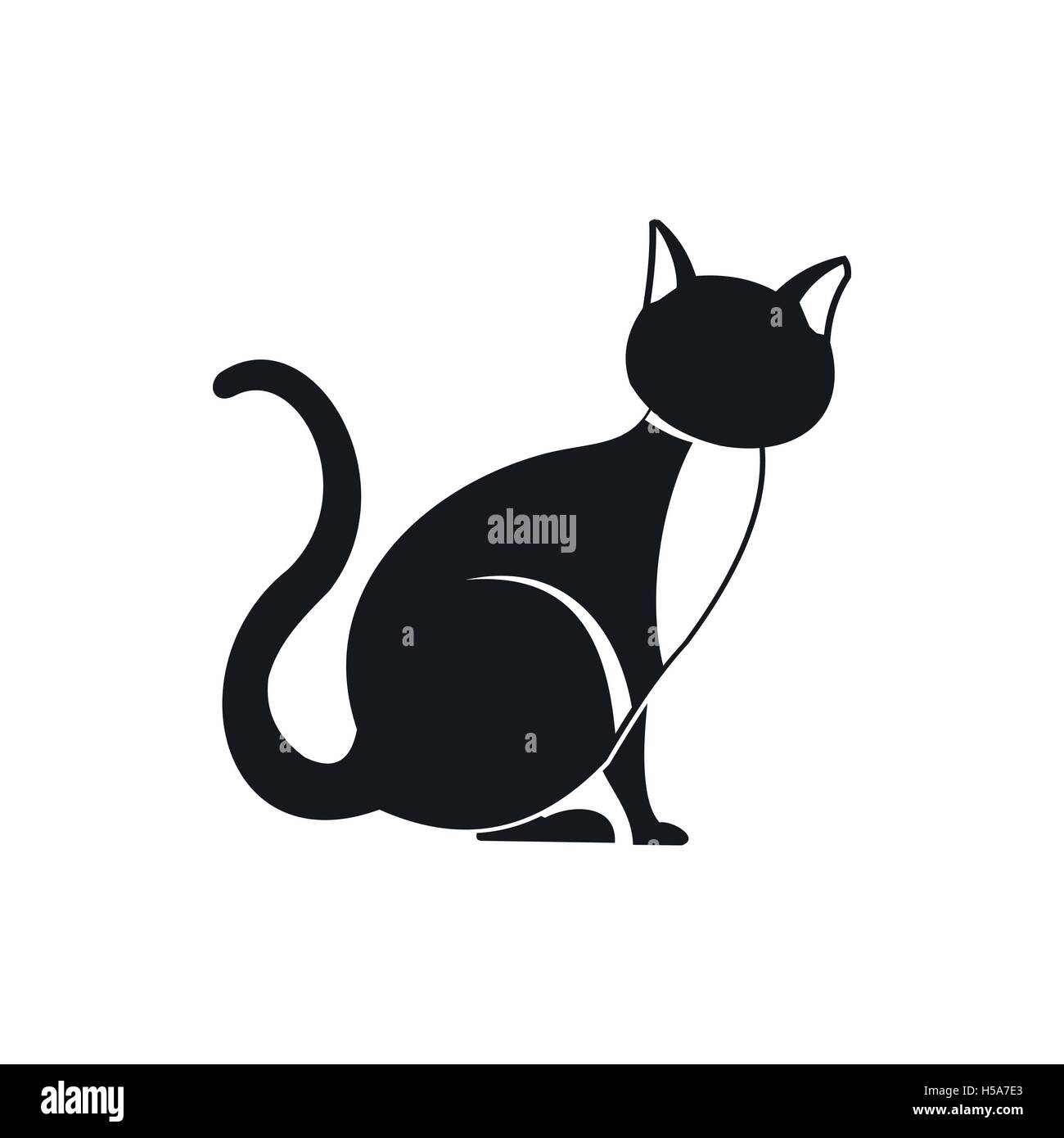 Black cat icon, simple style Stock Vector Image & Art - Alamy