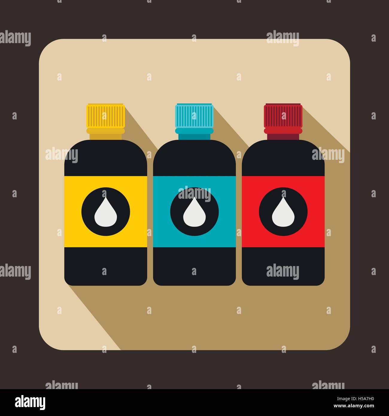 Printer ink bottles icon, flat style Stock Vector Image & Art - Alamy