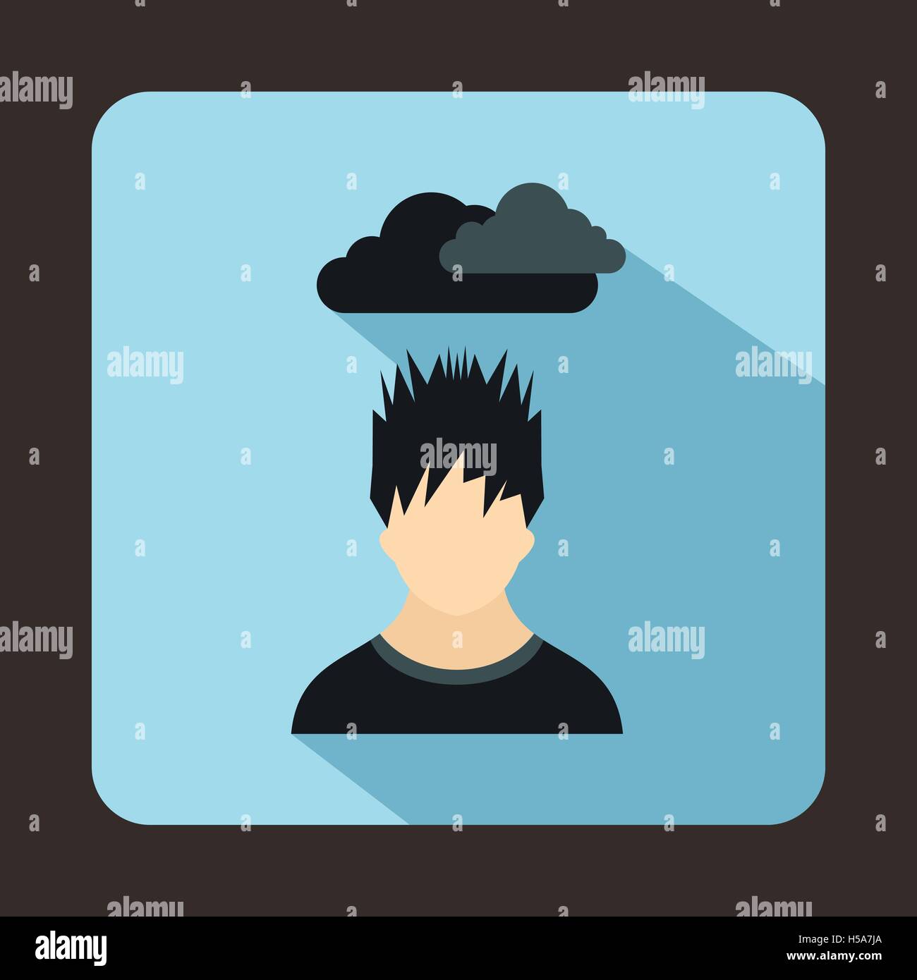 Person rain cloud over Stock Vector Images - Alamy