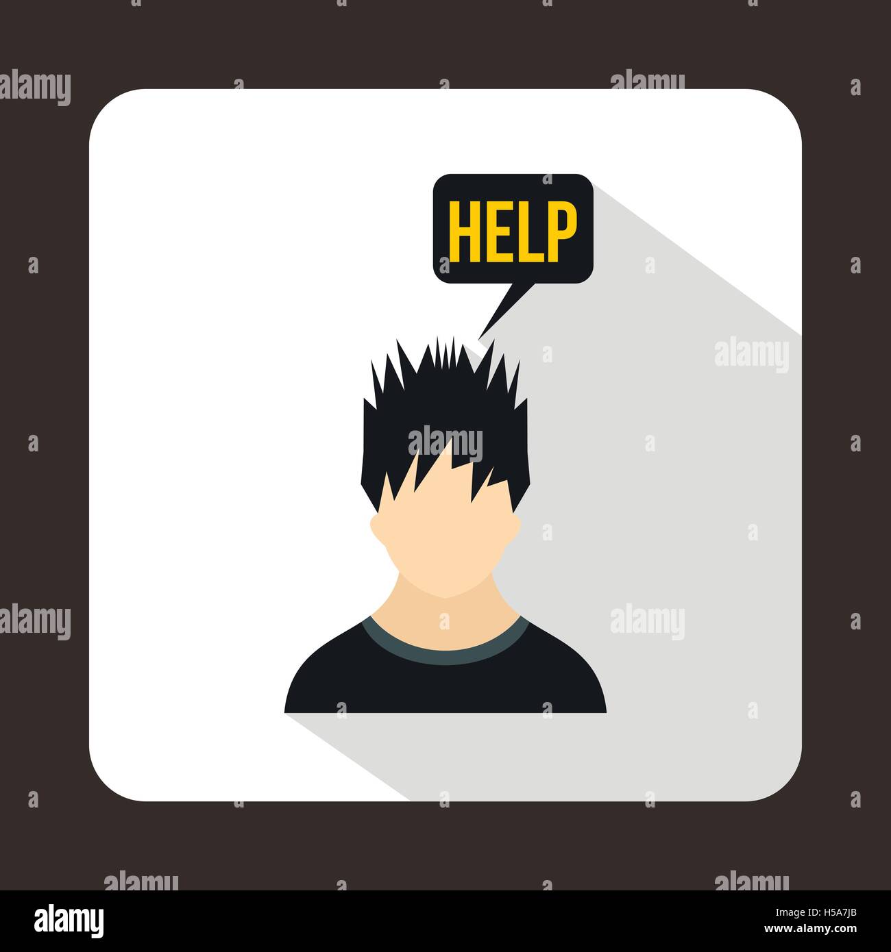 Man needs help icon, flat style Stock Vector Image & Art - Alamy