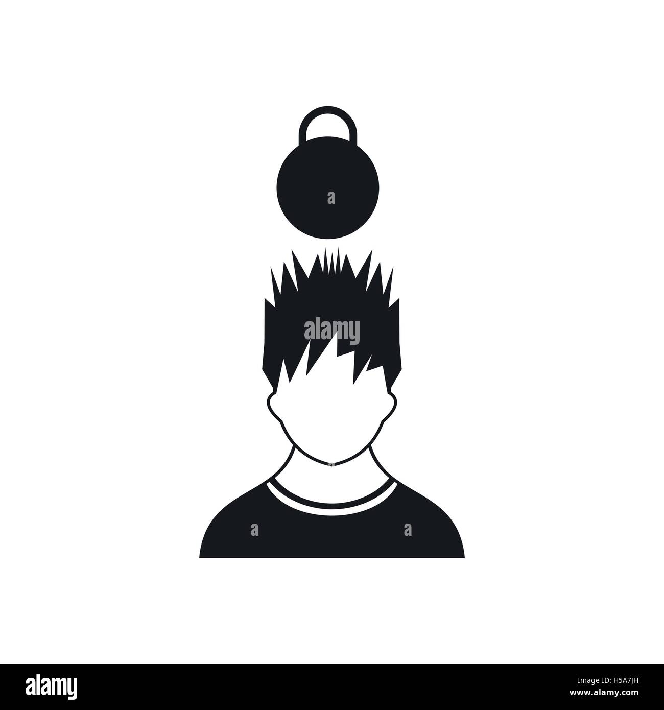 Man with the weight over head icon Stock Vector Image & Art - Alamy