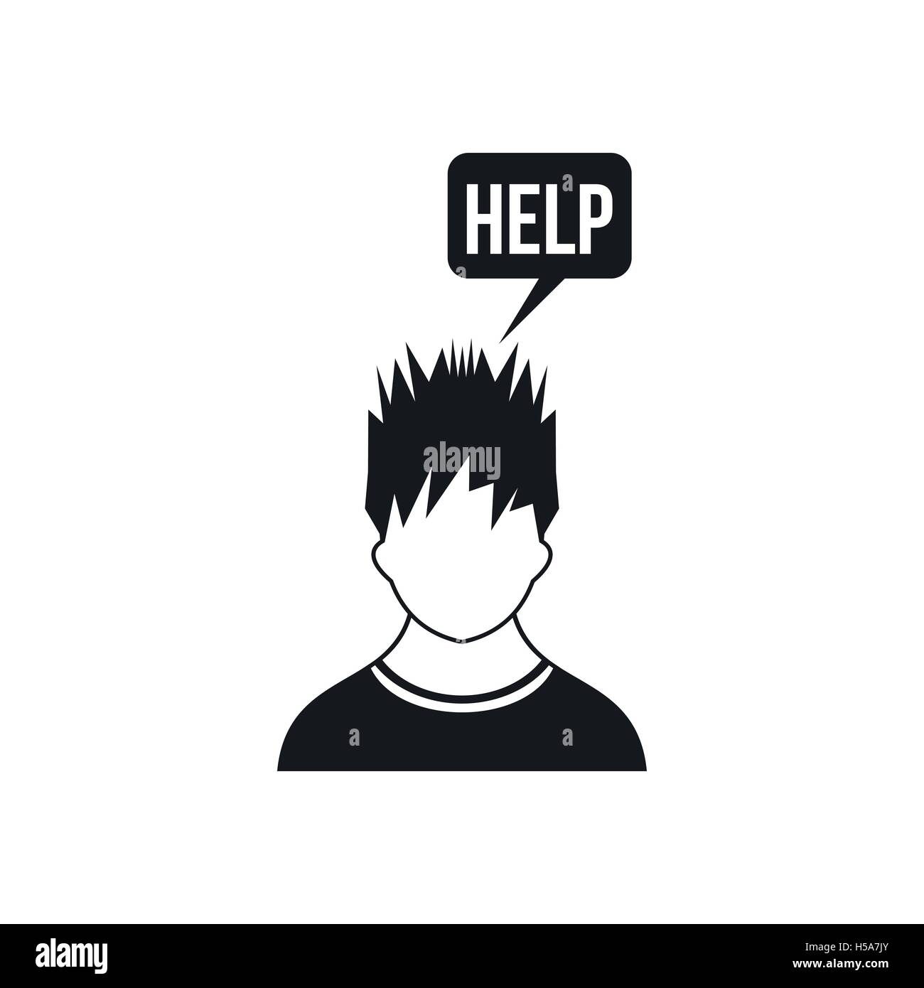 Man needs help icon, simple style Stock Vector Image & Art - Alamy