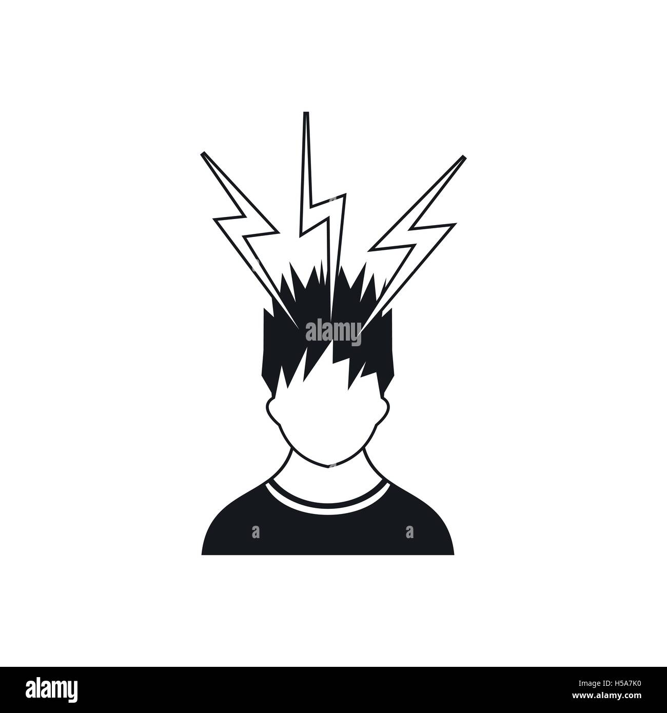 Lightning man head Stock Vector Images - Alamy