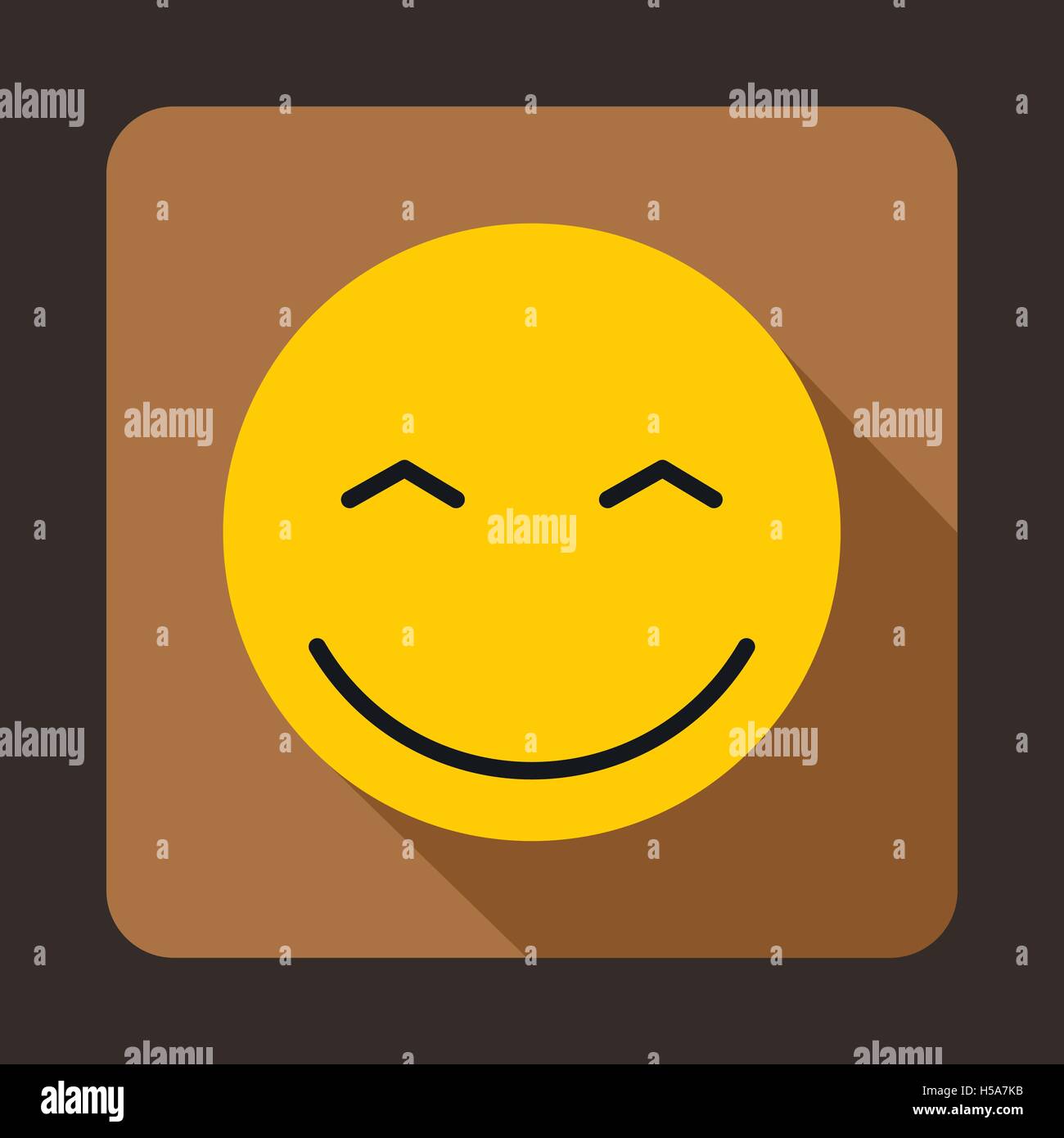 Smiling emoticon with smiling eyes icon Stock Vector Image & Art - Alamy