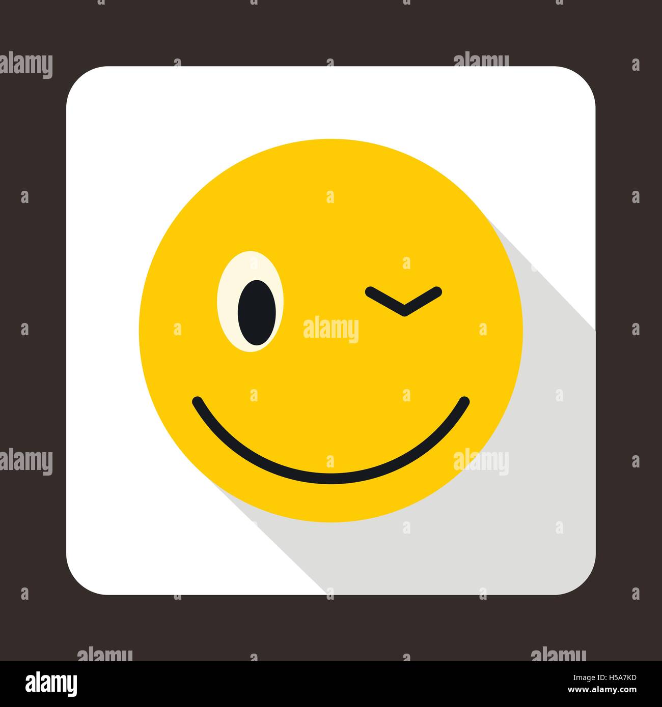 Eyewink emoticon icon, flat style Stock Vector Image & Art - Alamy