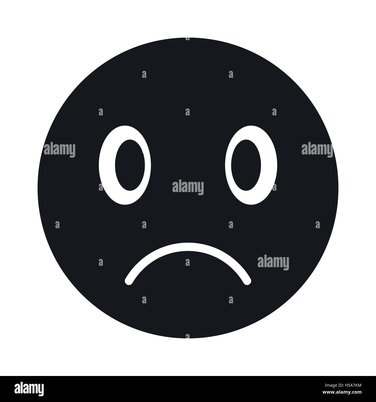 Sad emoticon icon simple style Cut Out Stock Images & Pictures - Alamy