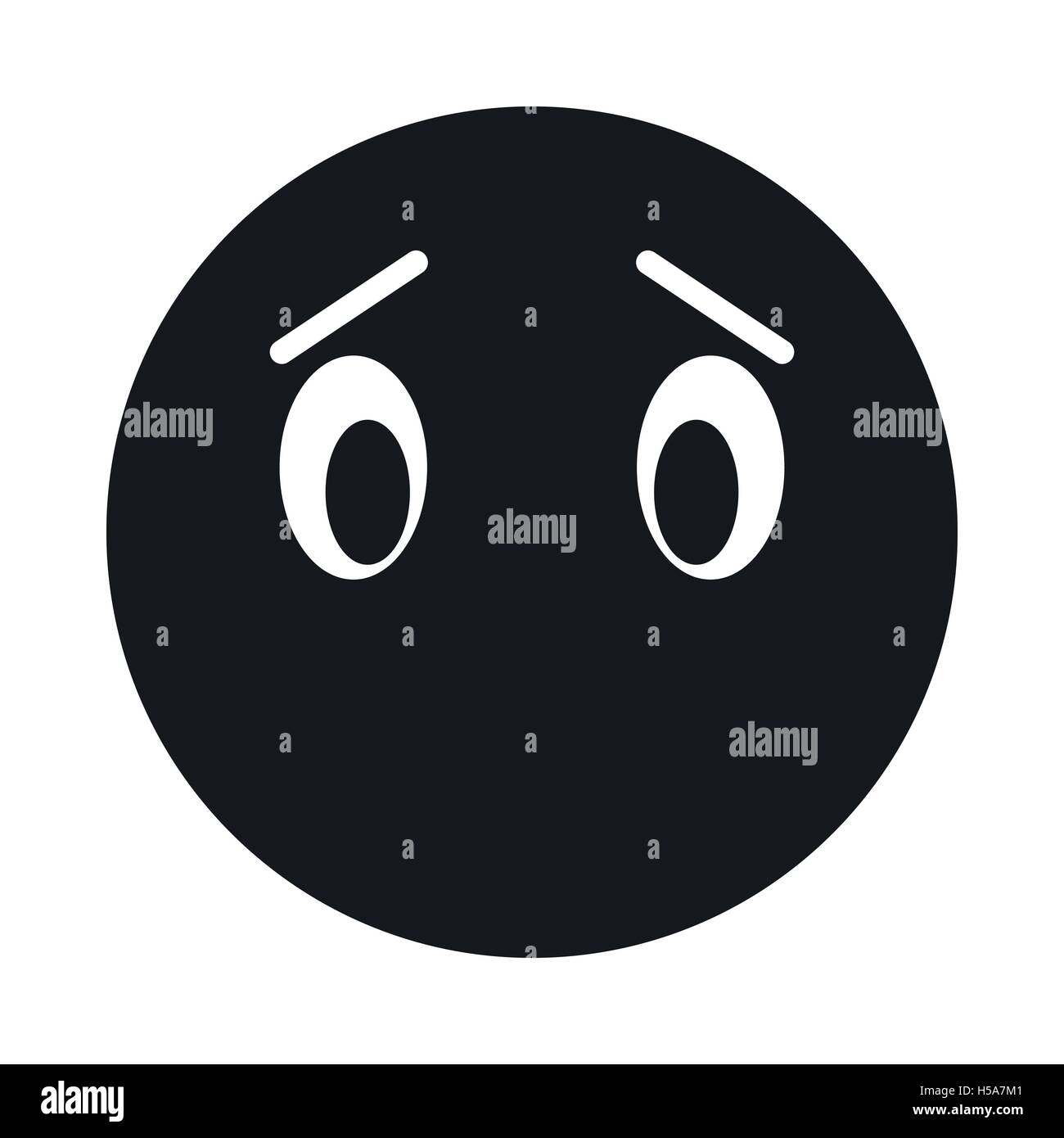 Emoticon without mouth icon, simple style Stock Vector Image & Art - Alamy