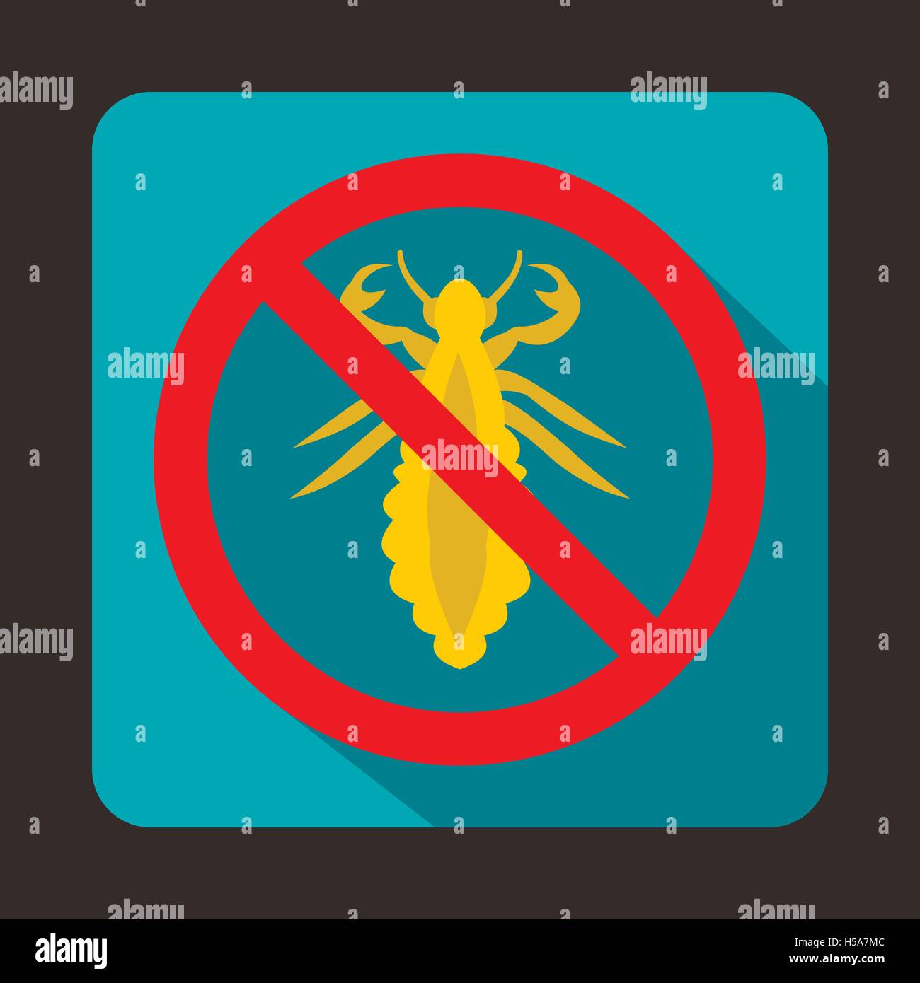 Louse warning sign Stock Vector Images - Alamy