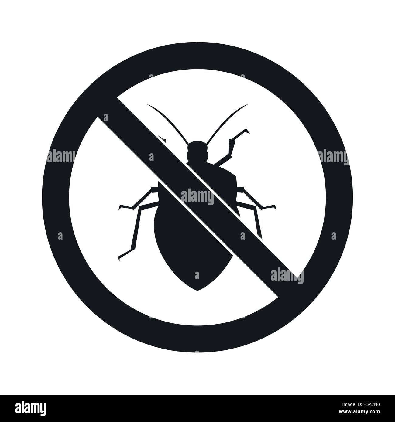 No bug sign icon, simple style Stock Vector Image & Art - Alamy