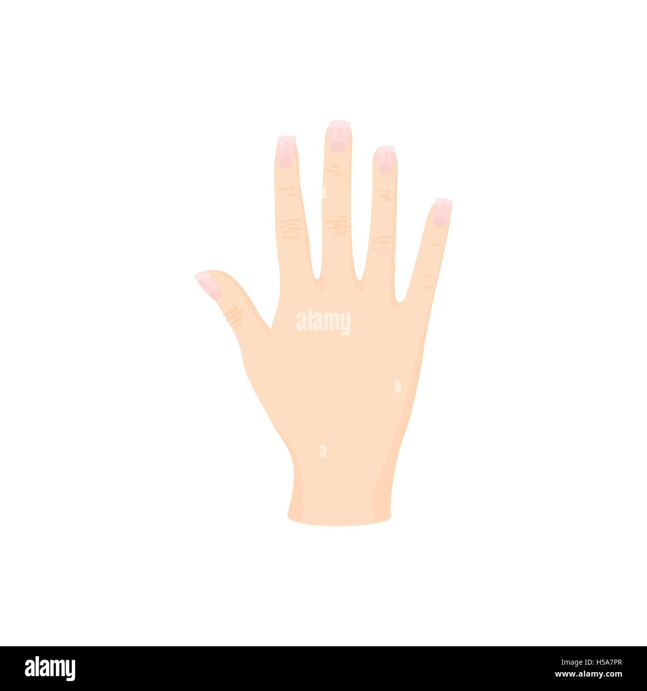Opened palm of the hand icon, cartoon style Stock Vector Image & Art ...