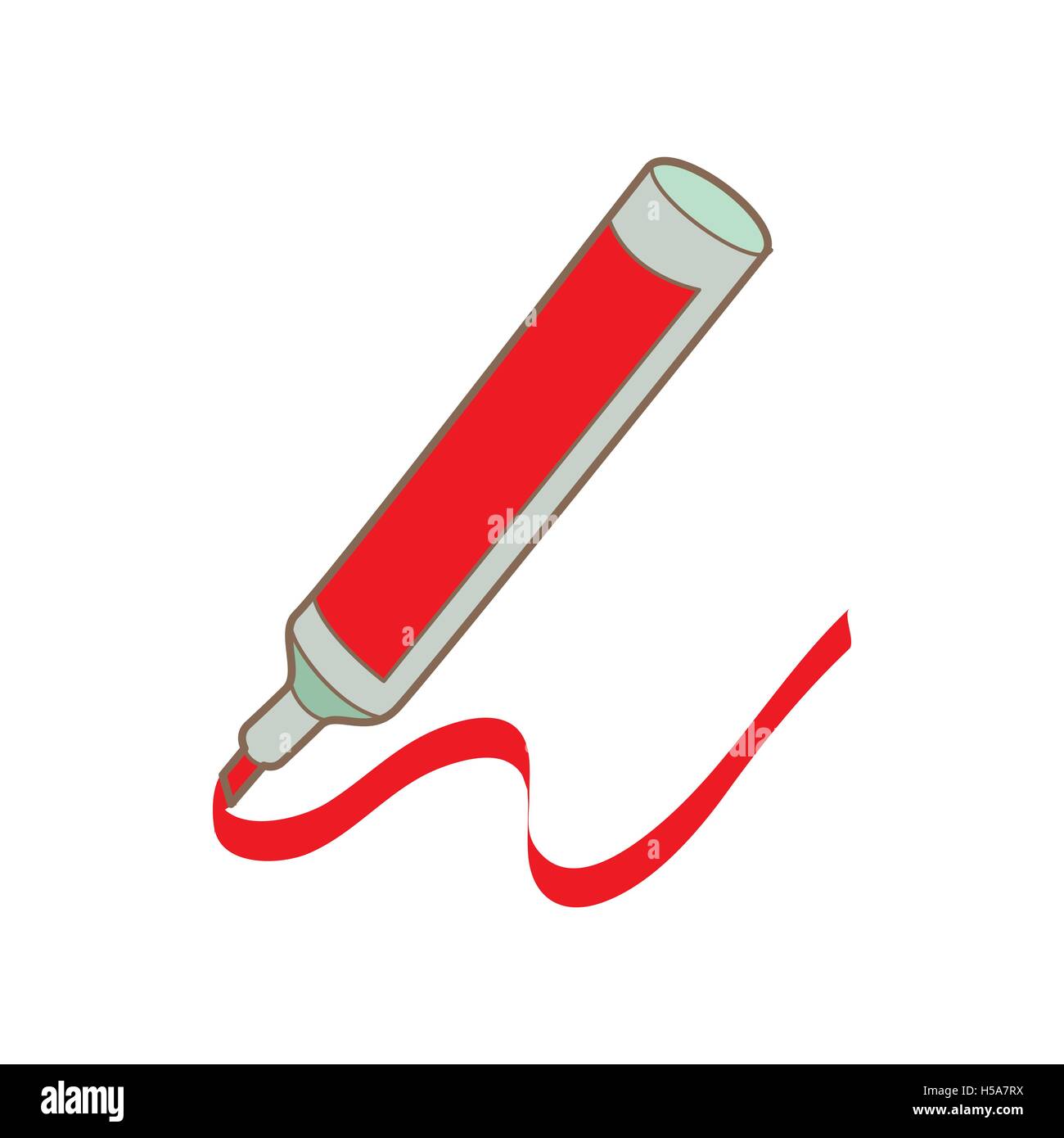 Red marker icon in cartoon style Stock Vector Image & Art - Alamy