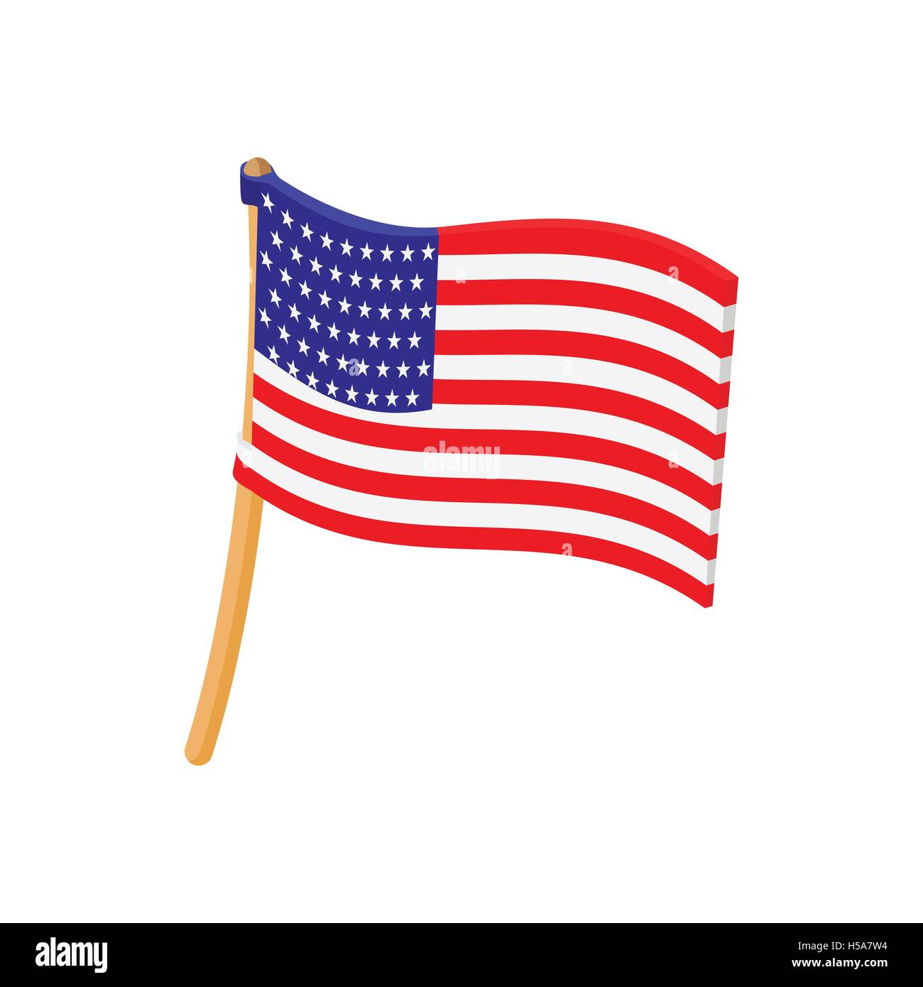 USA flag icon in cartoon style Stock Vector Image & Art - Alamy