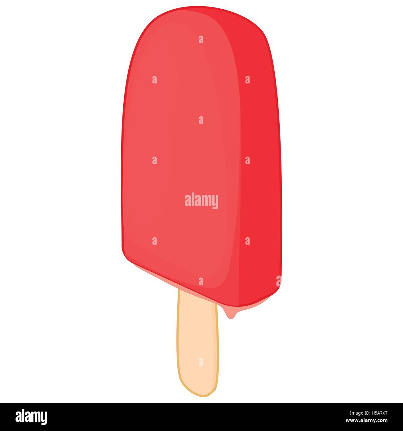 Frosty red fruit popsicle icon, cartoon style Stock Vector Image & Art ...