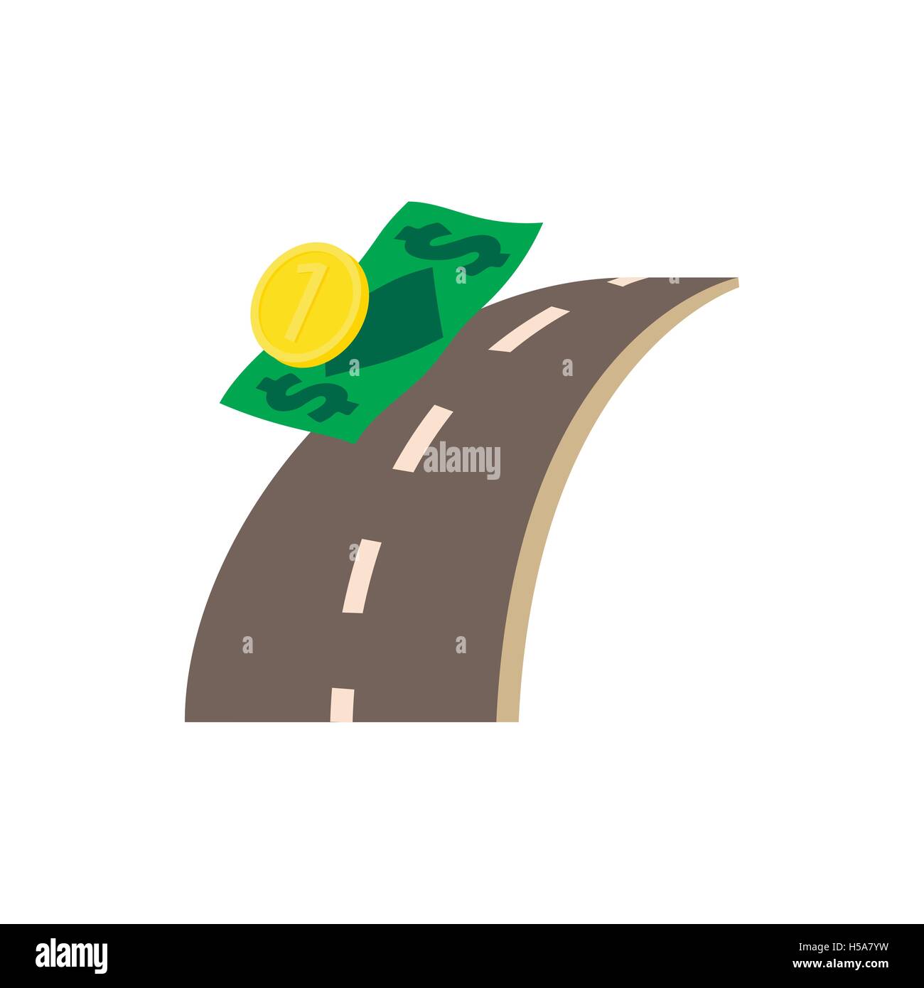 Money is on the road icon, cartoon style Stock Vector Image & Art - Alamy
