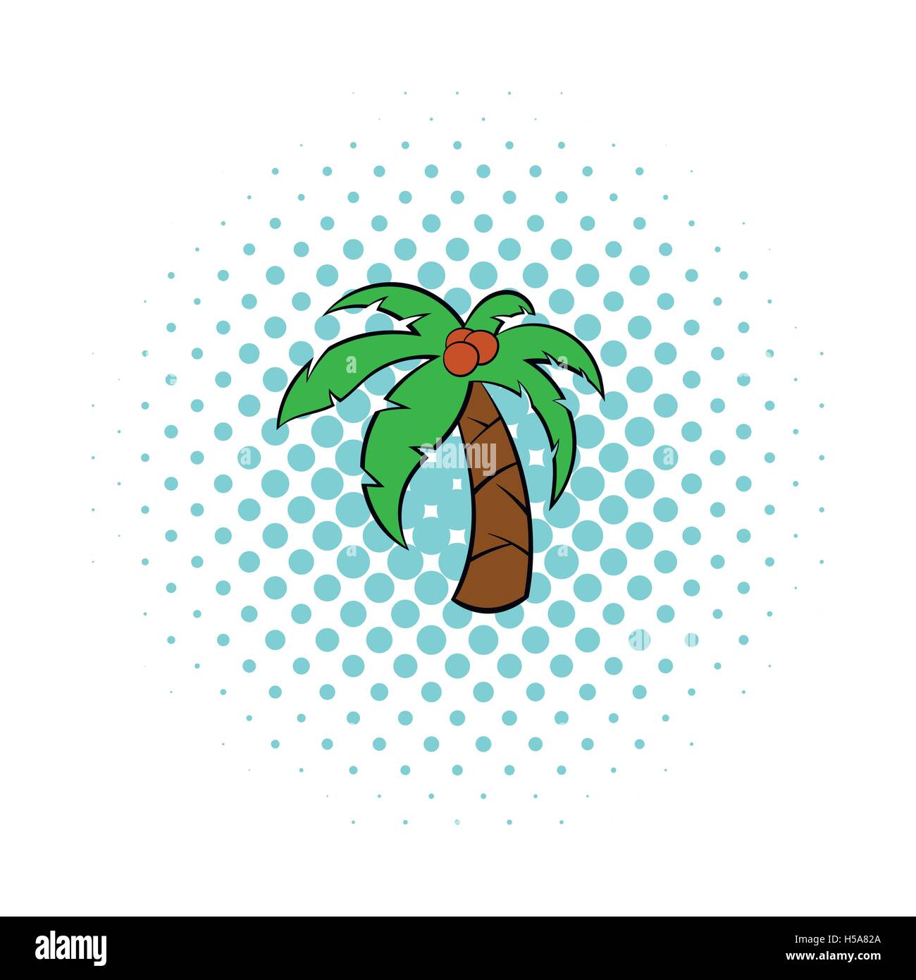 Tropical palm tree icon, comics style Stock Vector Image & Art - Alamy