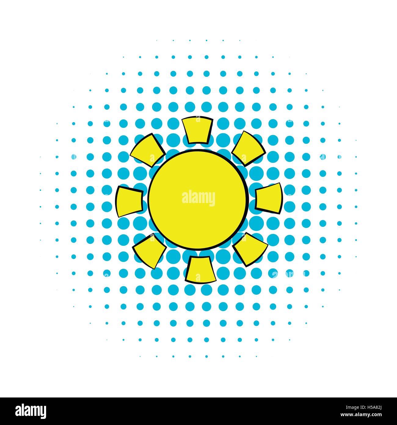 Sun icon, comics style Stock Vector Image & Art - Alamy