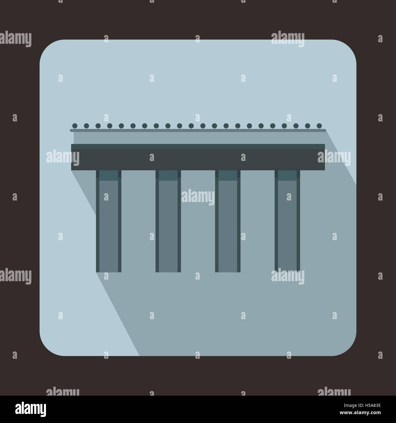 Steel bridge icon, flat style Stock Vector Image & Art - Alamy