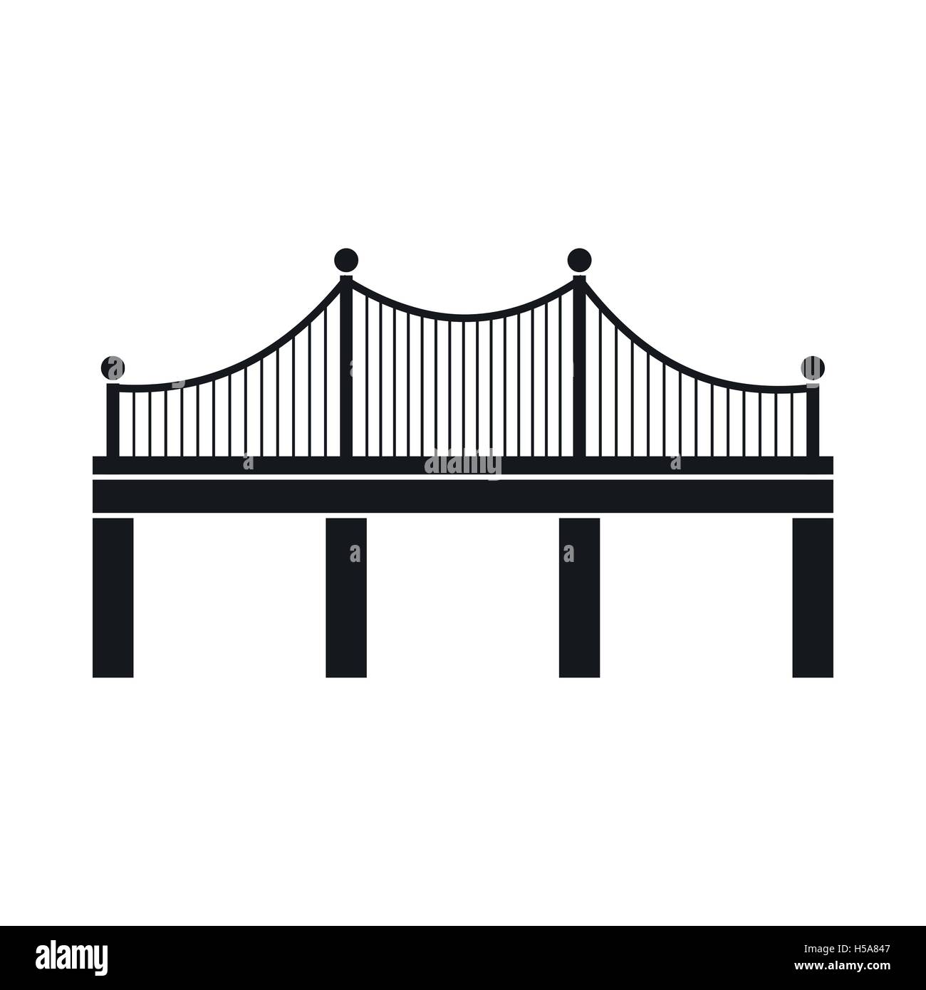 Bridge icon, simple style Stock Vector Image & Art - Alamy