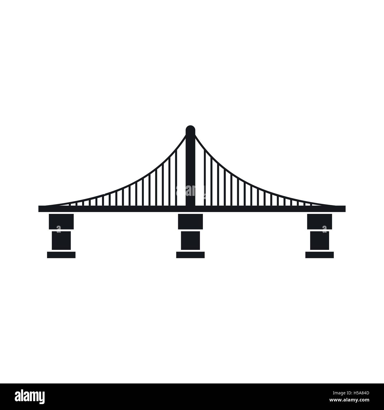 Bridge icon, simple style Stock Vector Art & Illustration, Vector Image ...