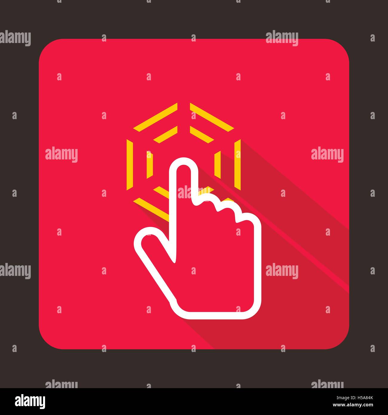Mouse cursor hand icon, flat style Stock Vector Image & Art - Alamy
