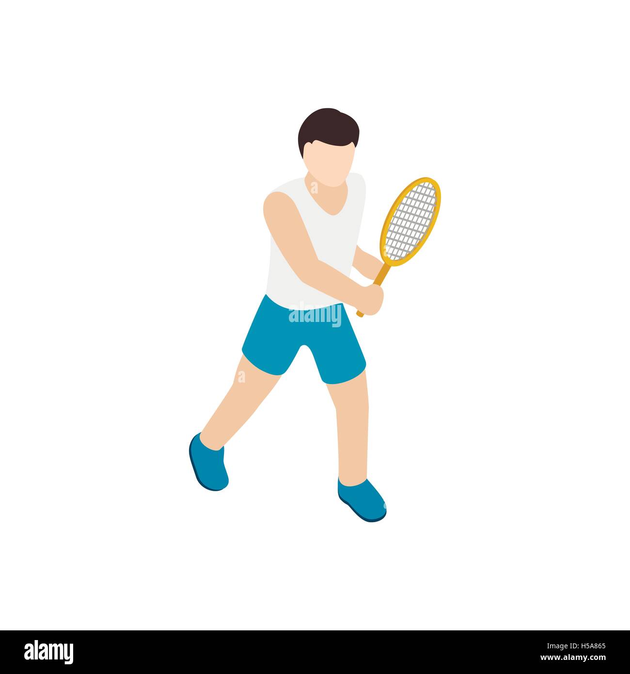 Man playing tennis with tennis racket icon Stock Vector Image & Art - Alamy