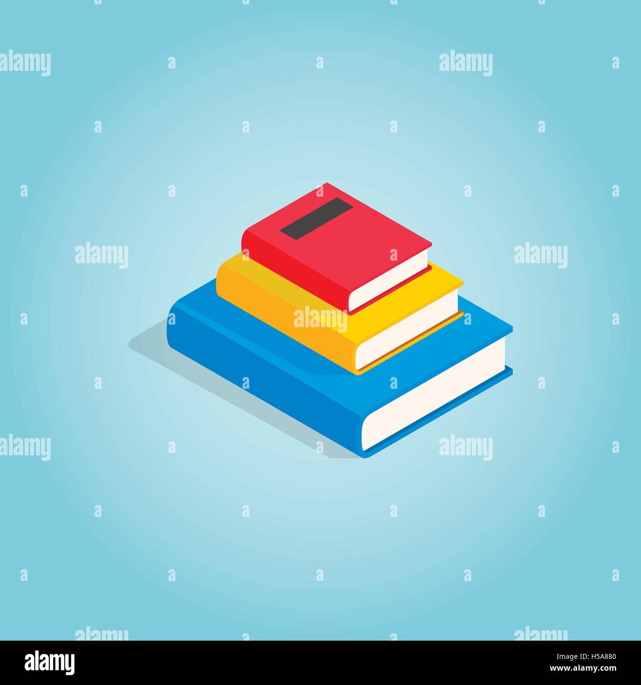 Three books on each other icon, isometric 3d style Stock Vector Image ...