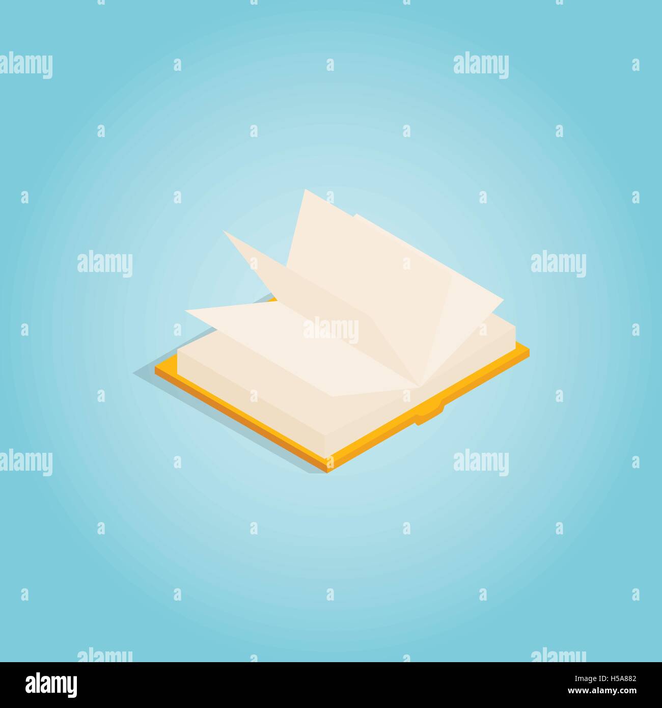 Yellow open book icon, isometric 3d style Stock Vector Image & Art - Alamy