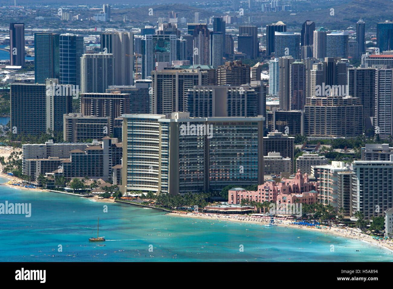 Honolulu aerial hi-res stock photography and images - Alamy