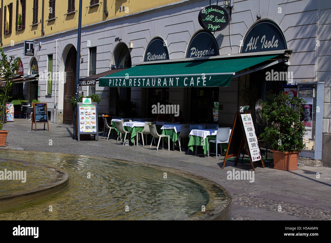 Milano Corso Como area: traditional street view of Milan with typical ...