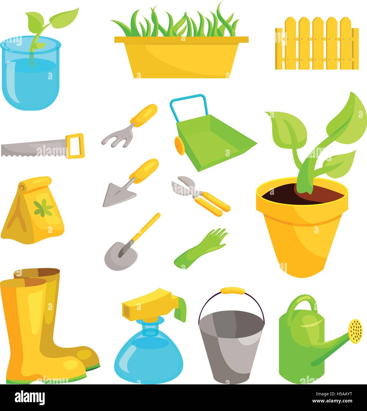 Garden icons set, cartoon style Stock Vector Image & Art - Alamy