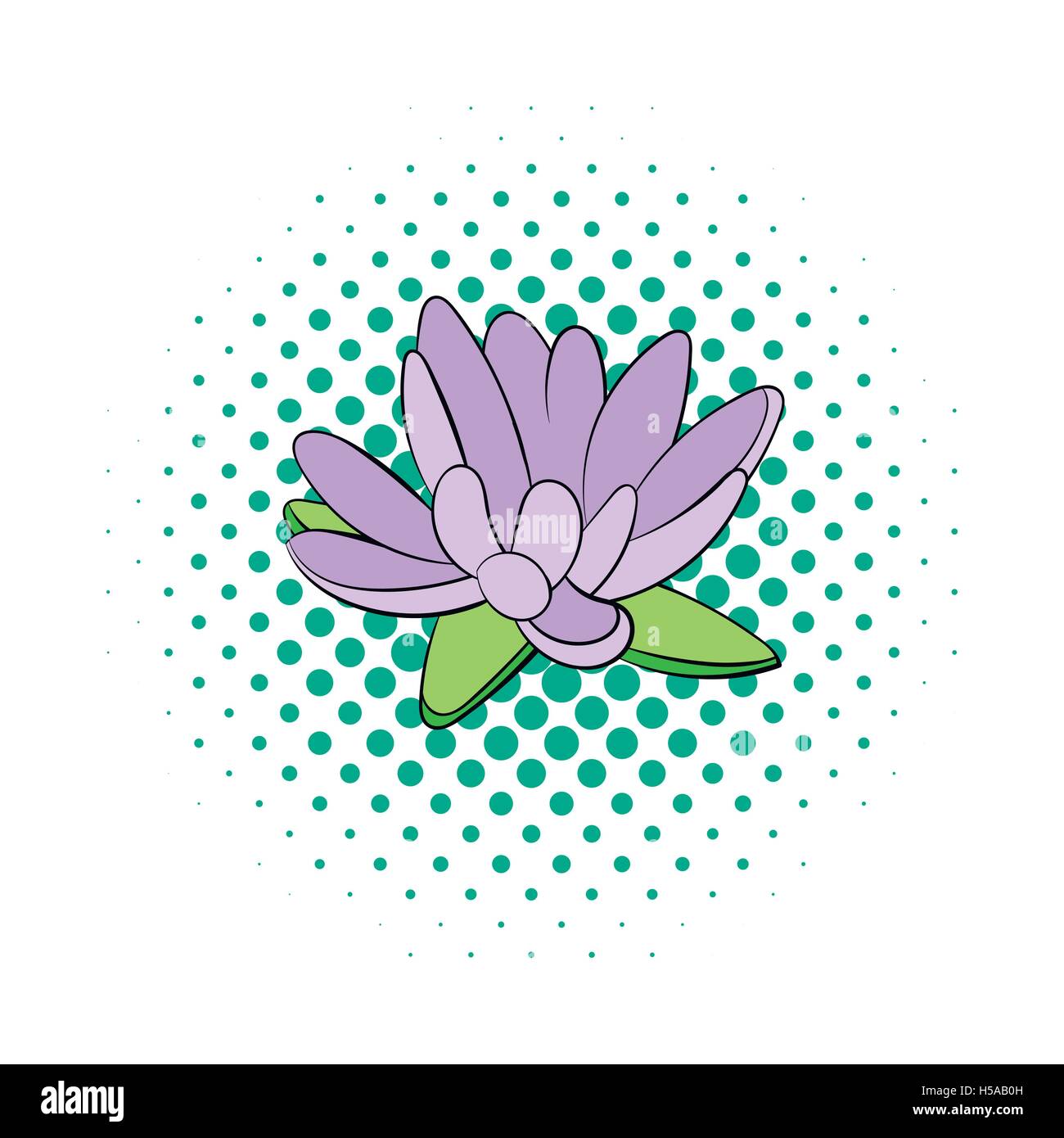 Lotus flower icon, comics style Stock Vector Image & Art - Alamy