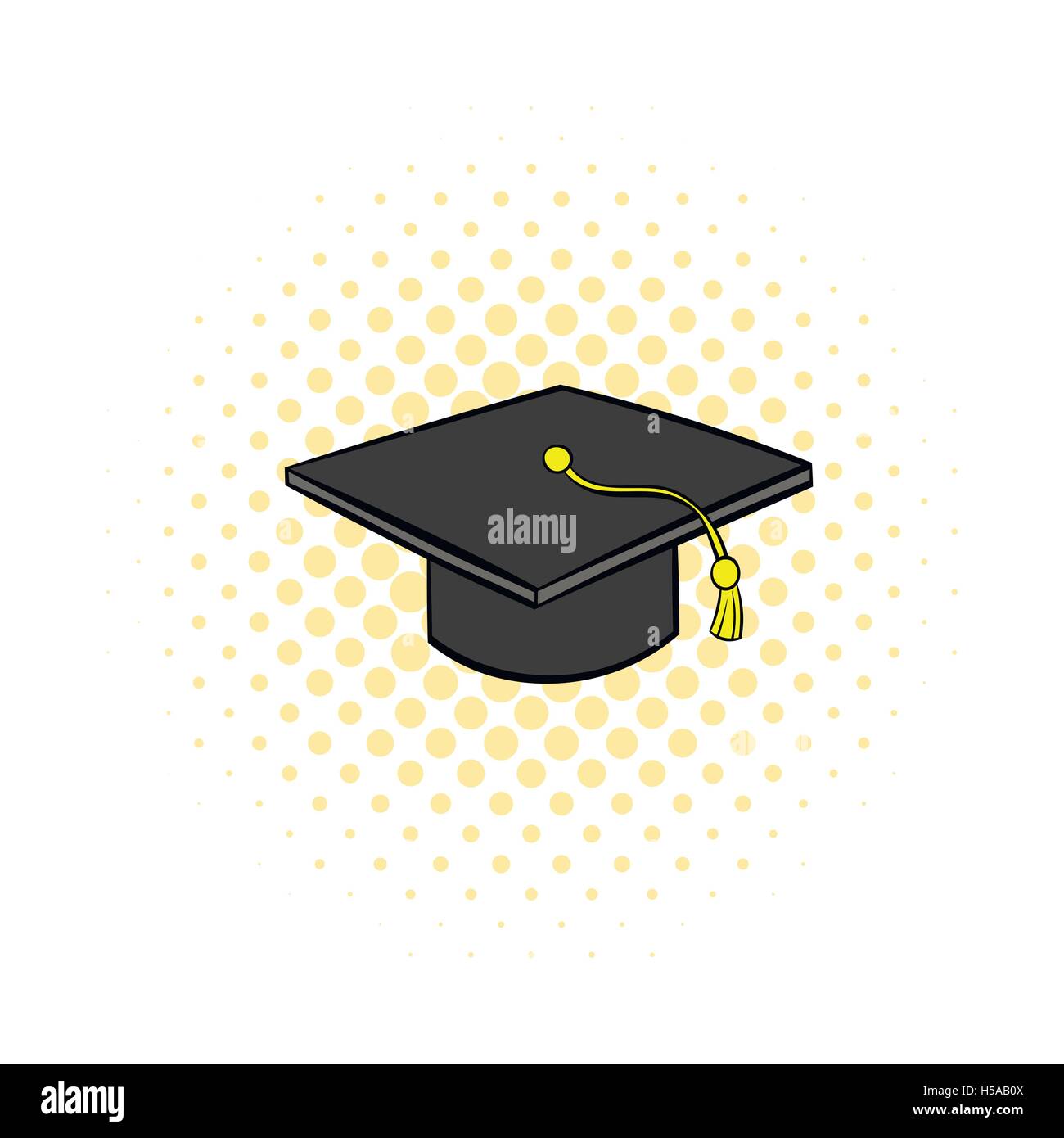 Graduation cap icon, comics style Stock Vector Image & Art - Alamy