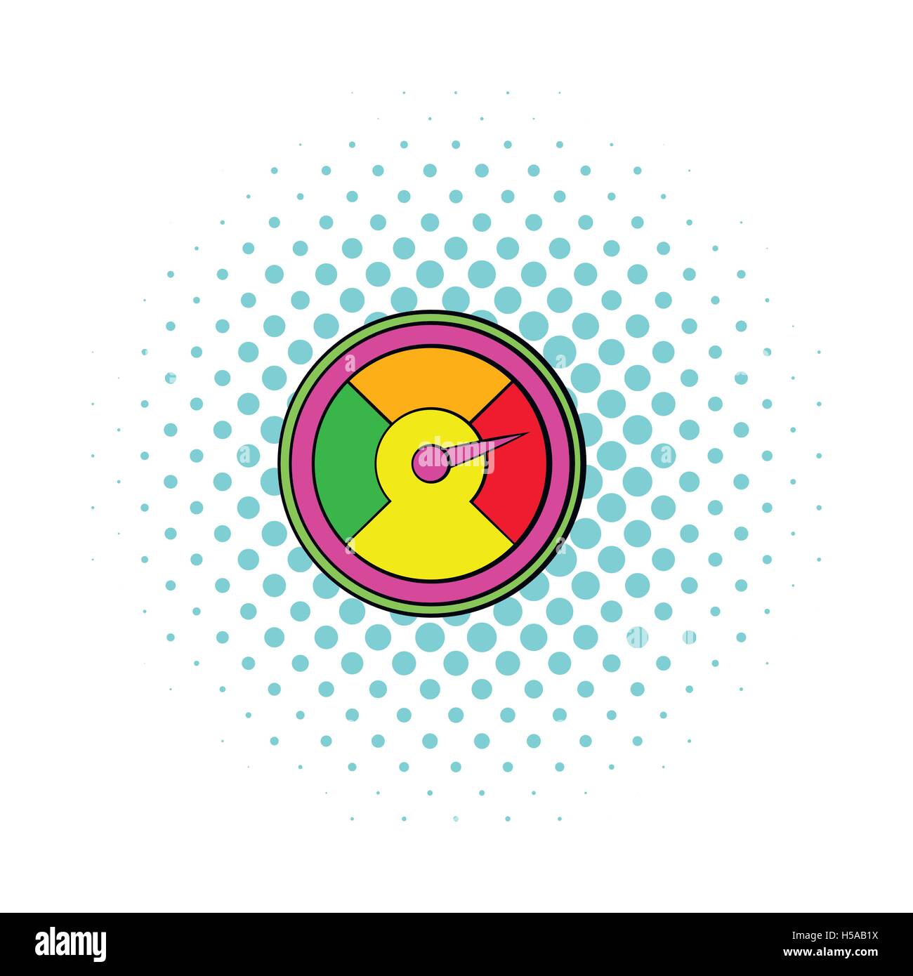 Colorful tachometer icon, comics style Stock Vector Image & Art - Alamy