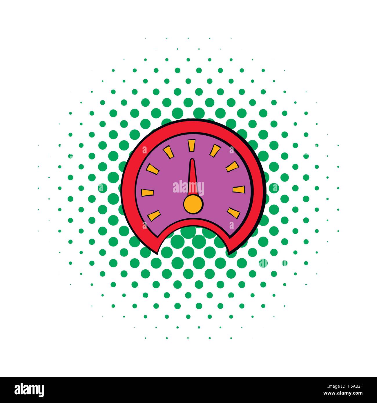 Red speedometer icon, comics style Stock Vector Image & Art - Alamy