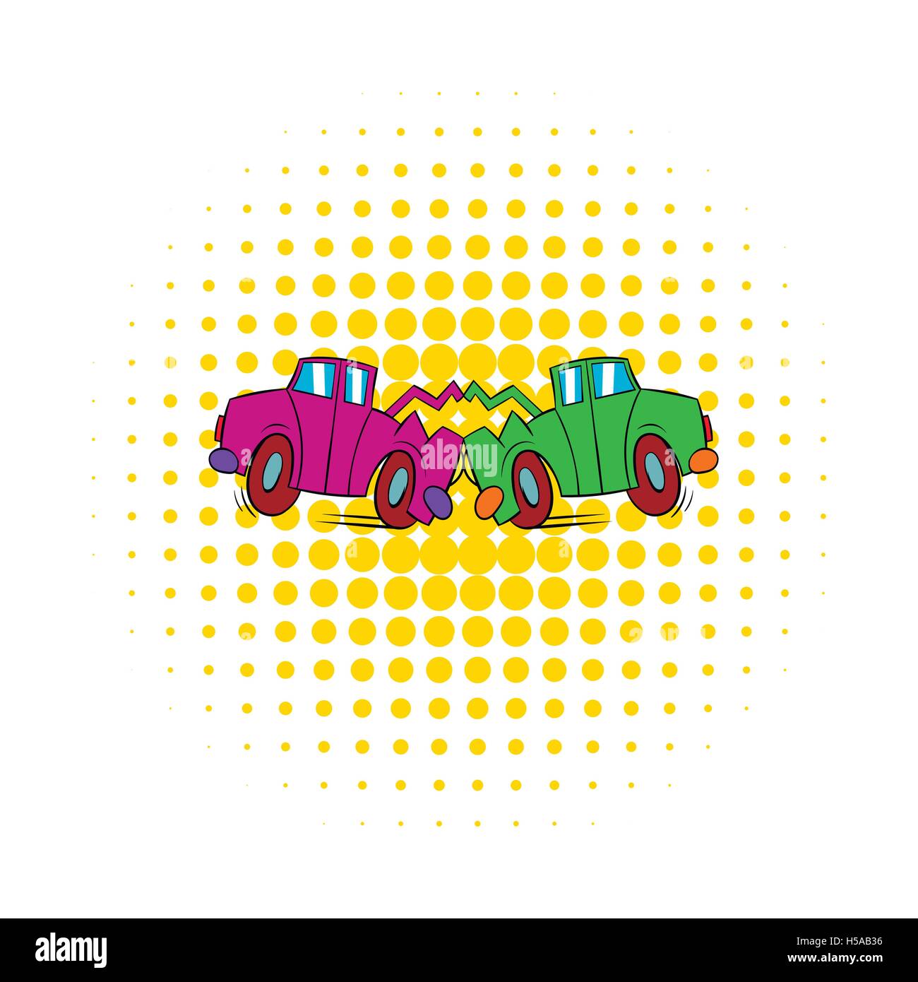 Car crash icon in comics style Stock Vector Image & Art - Alamy