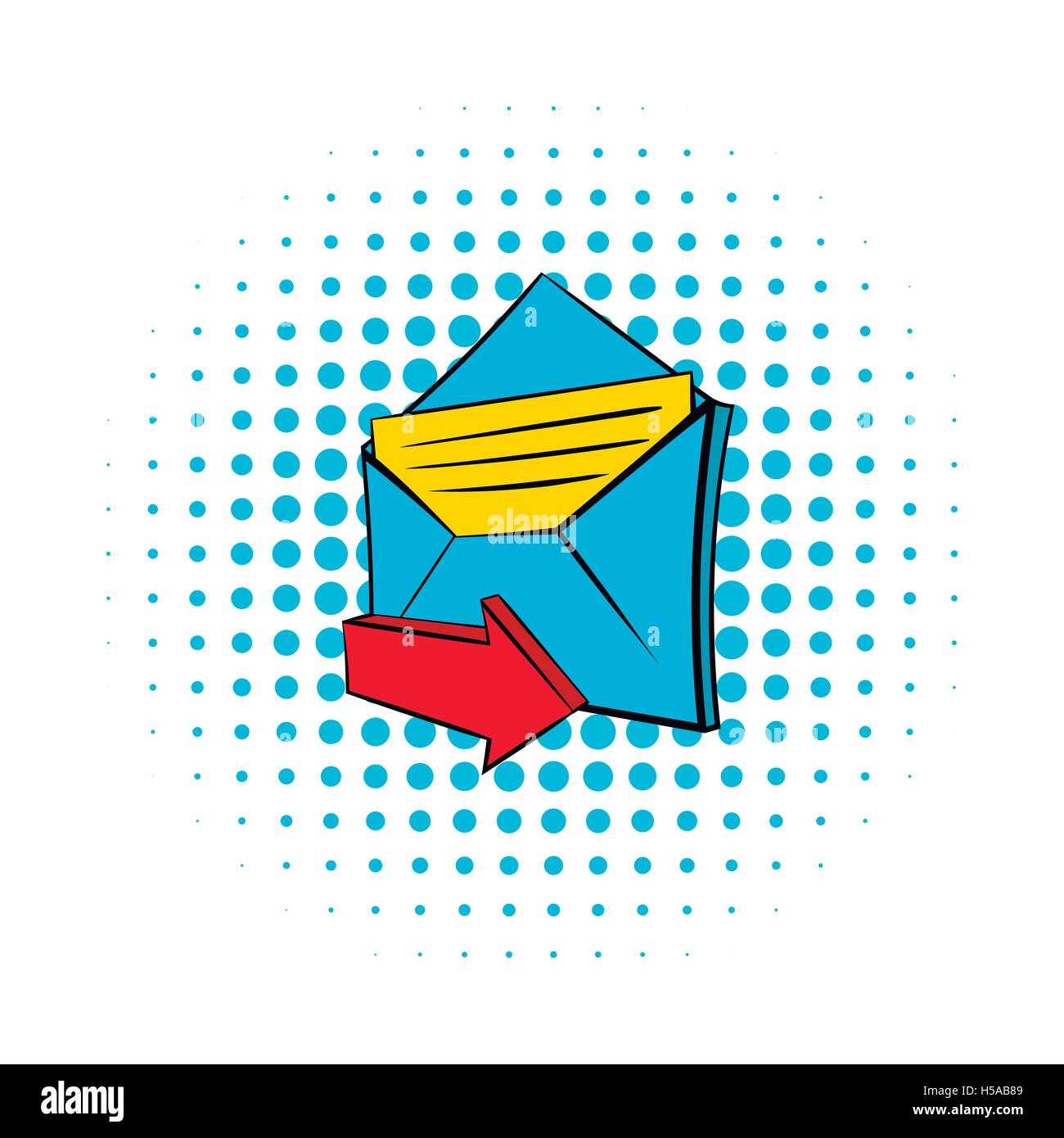 Incoming e-mail icon, pop-art style Stock Vector Image & Art - Alamy