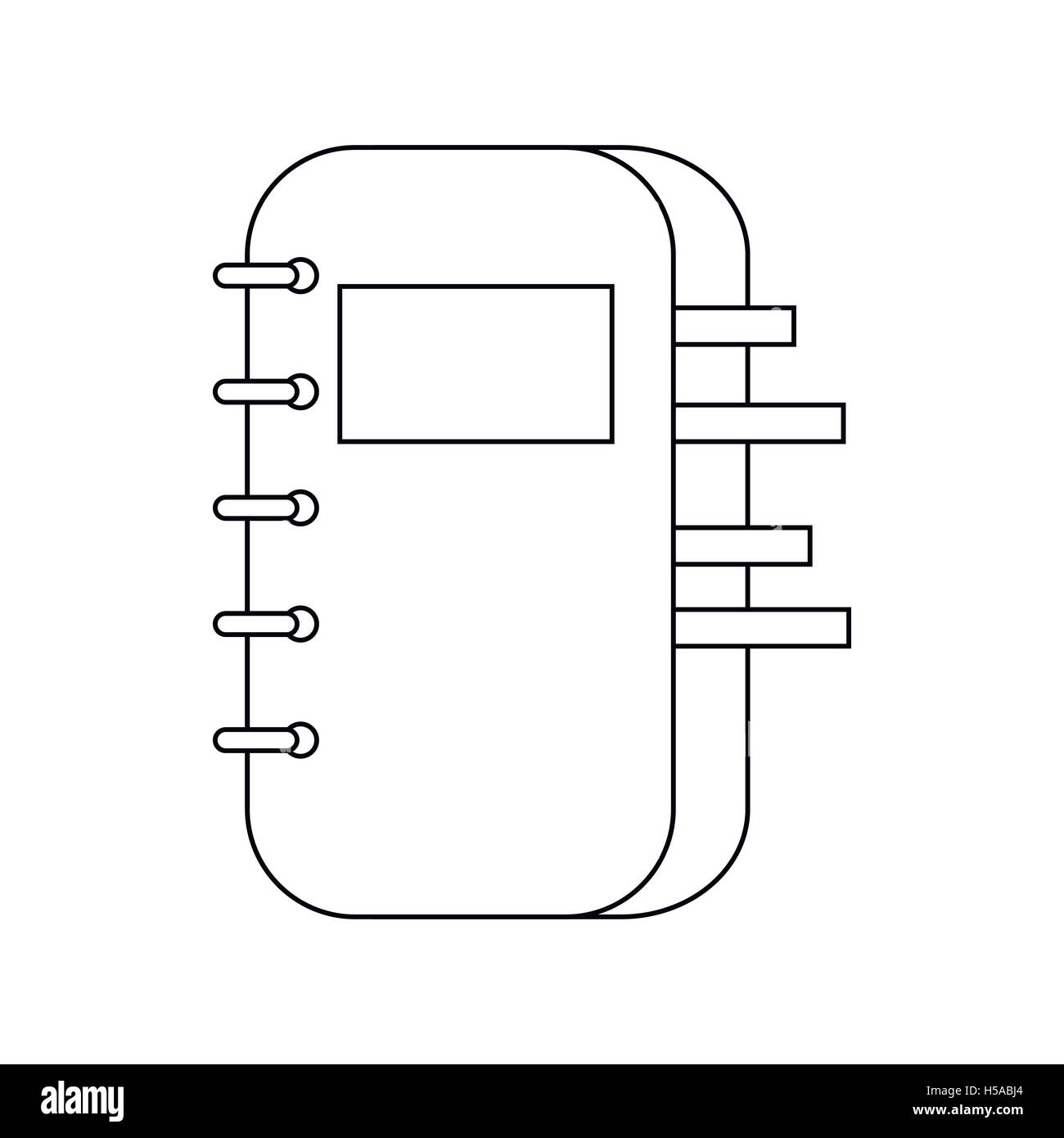 Spiral bound book mockup Stock Vector Images - Alamy